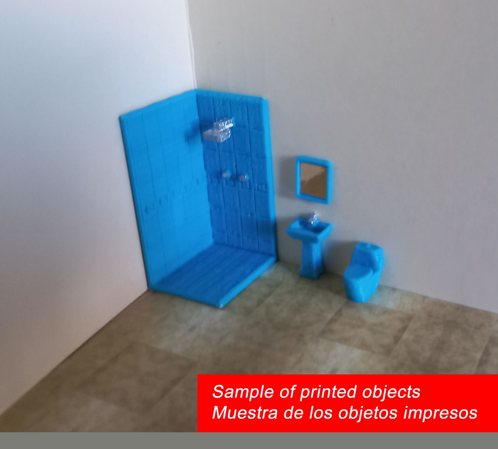 Miniature Furniture - 1:50 Scale Bathroom Shower – STL Files for 3D ...
