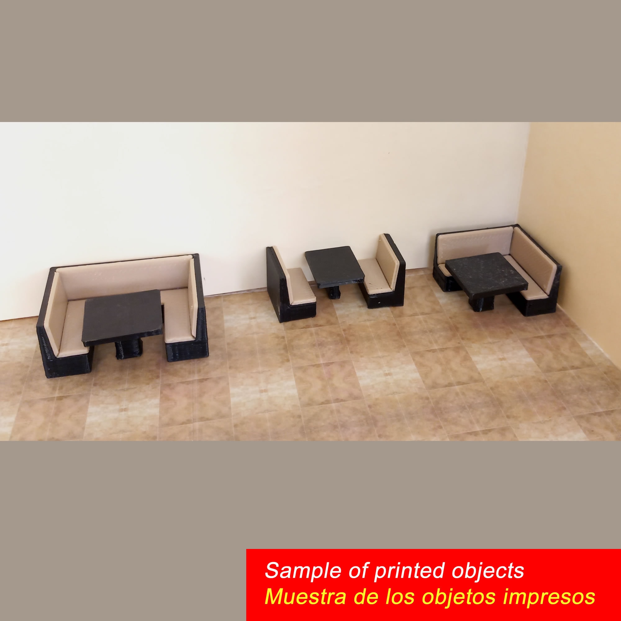 Chairs and Tables for Restaurants - 1:50 Scale - Miniature Furniture ...