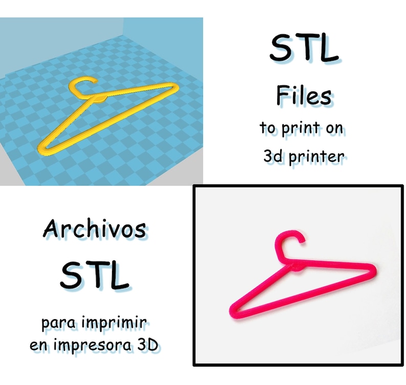 Archivos STL para imprimir en impresora 3D - ganchos perchas para ...