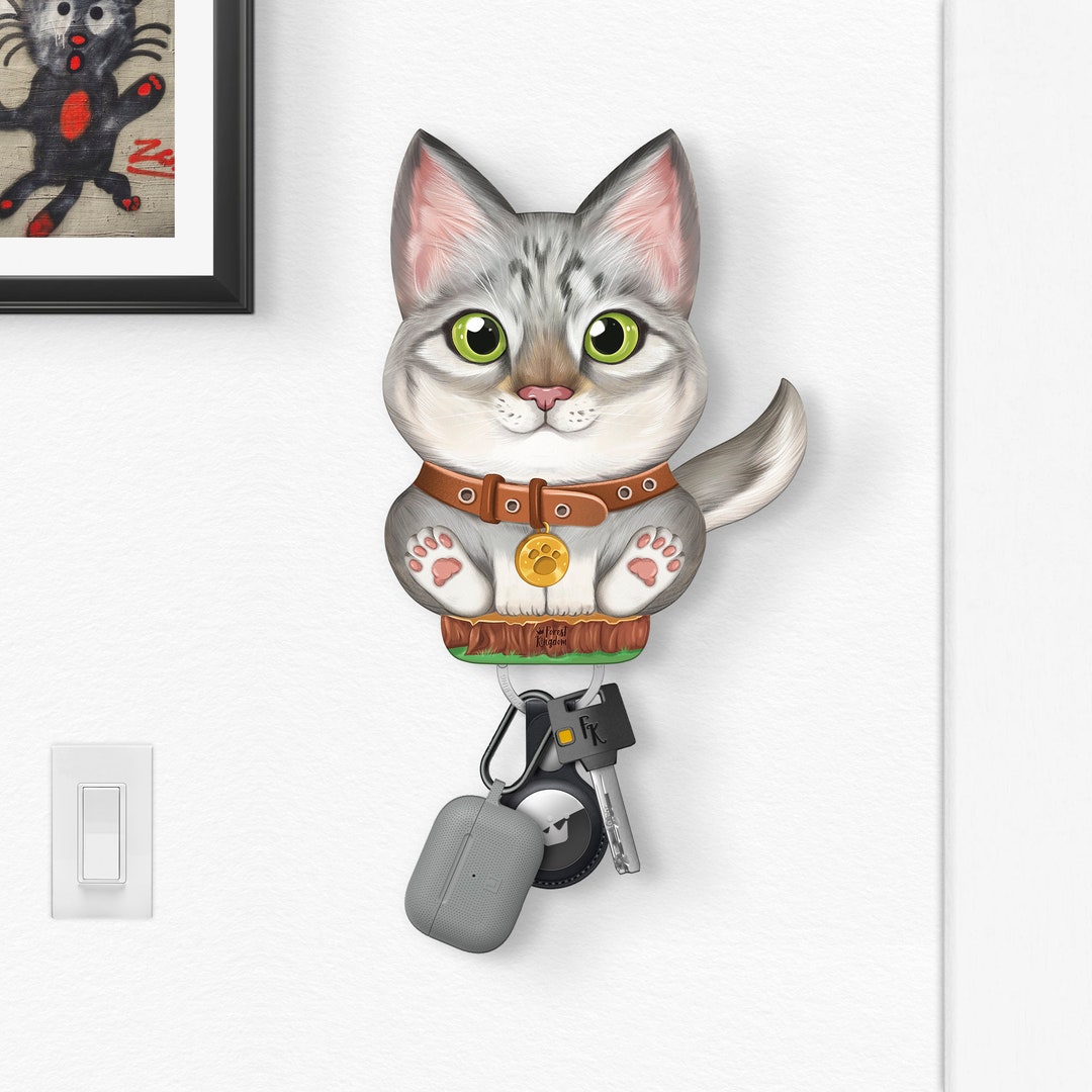 Farmhouse Cat Key Holder for Wall Unique and Cute Wall Mount - Etsy