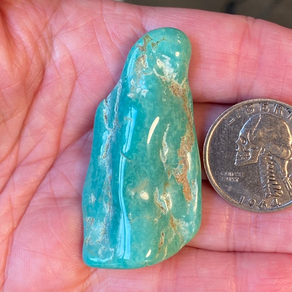 Tyrone Turquoise Tumbled and Polished - Etsy
