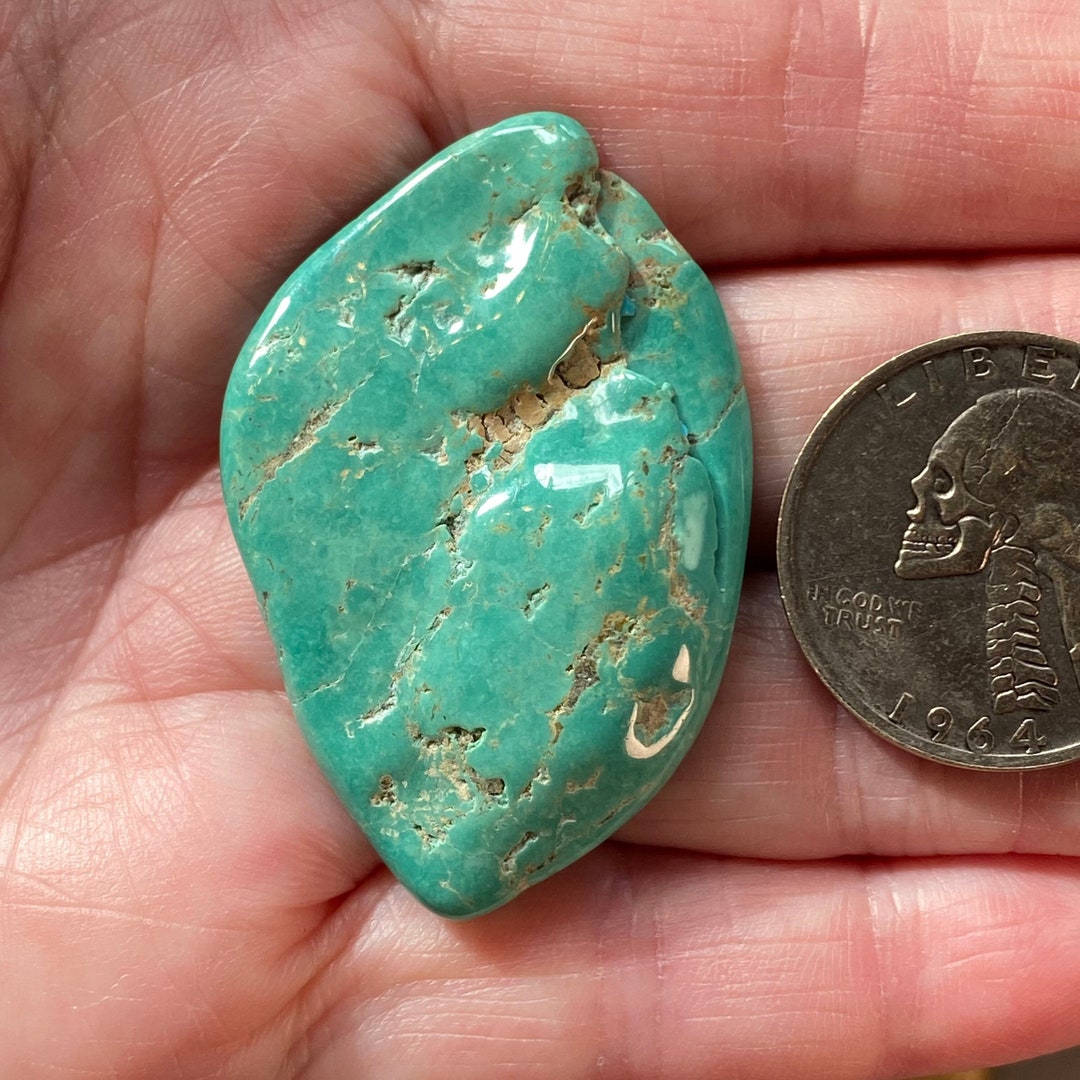 Tyrone Turquoise Tumbled and Polished - Etsy