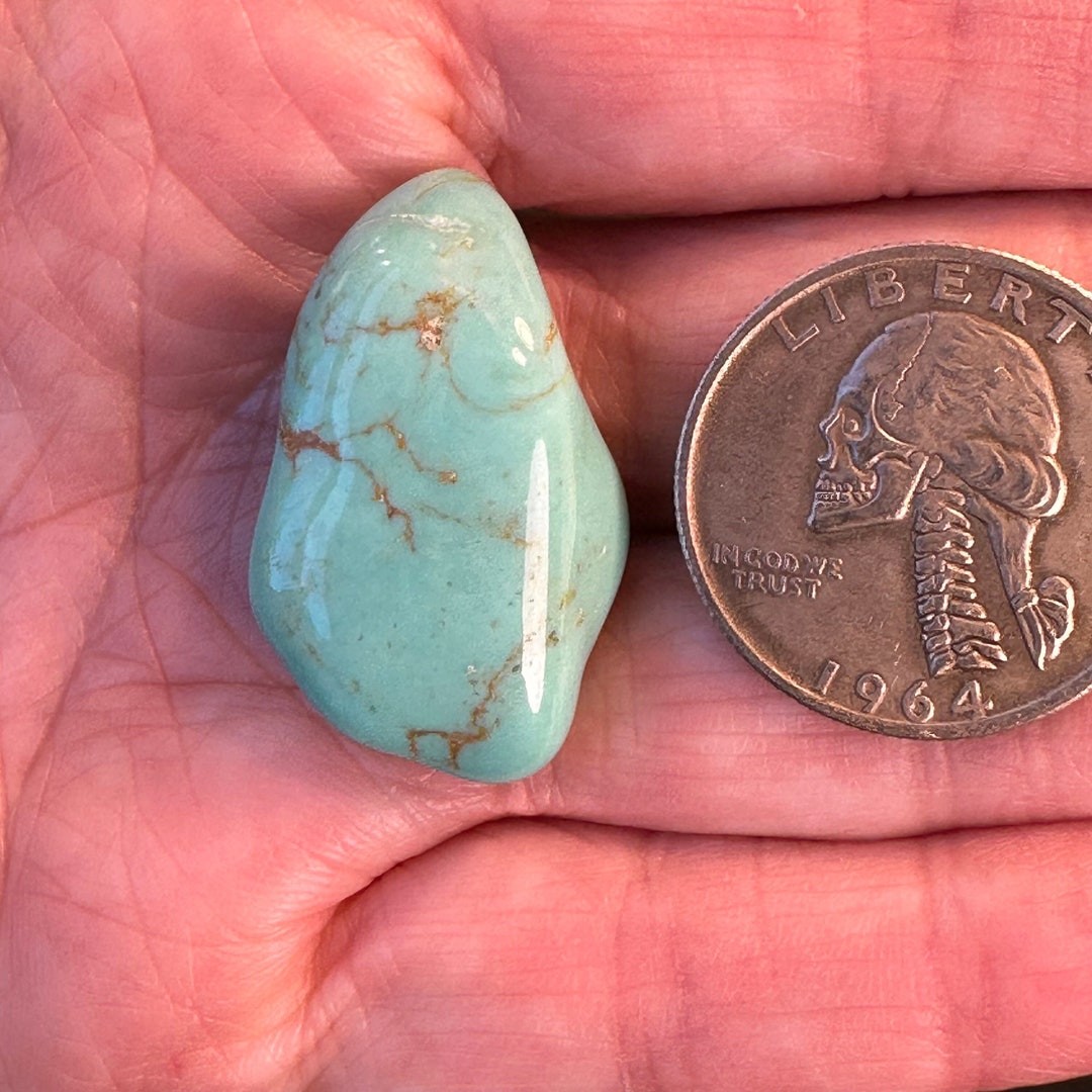 Tyrone Turquoise Nugget Tumbled and Polished - Etsy
