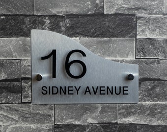 Contemporary House Sign, Modern Door Number, Decorative Number Signs ...