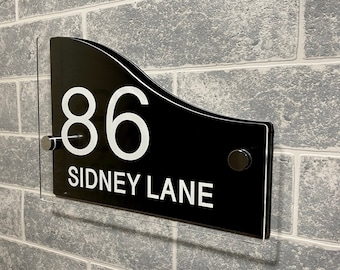 Modern Contemporary House Number Sign - Etsy