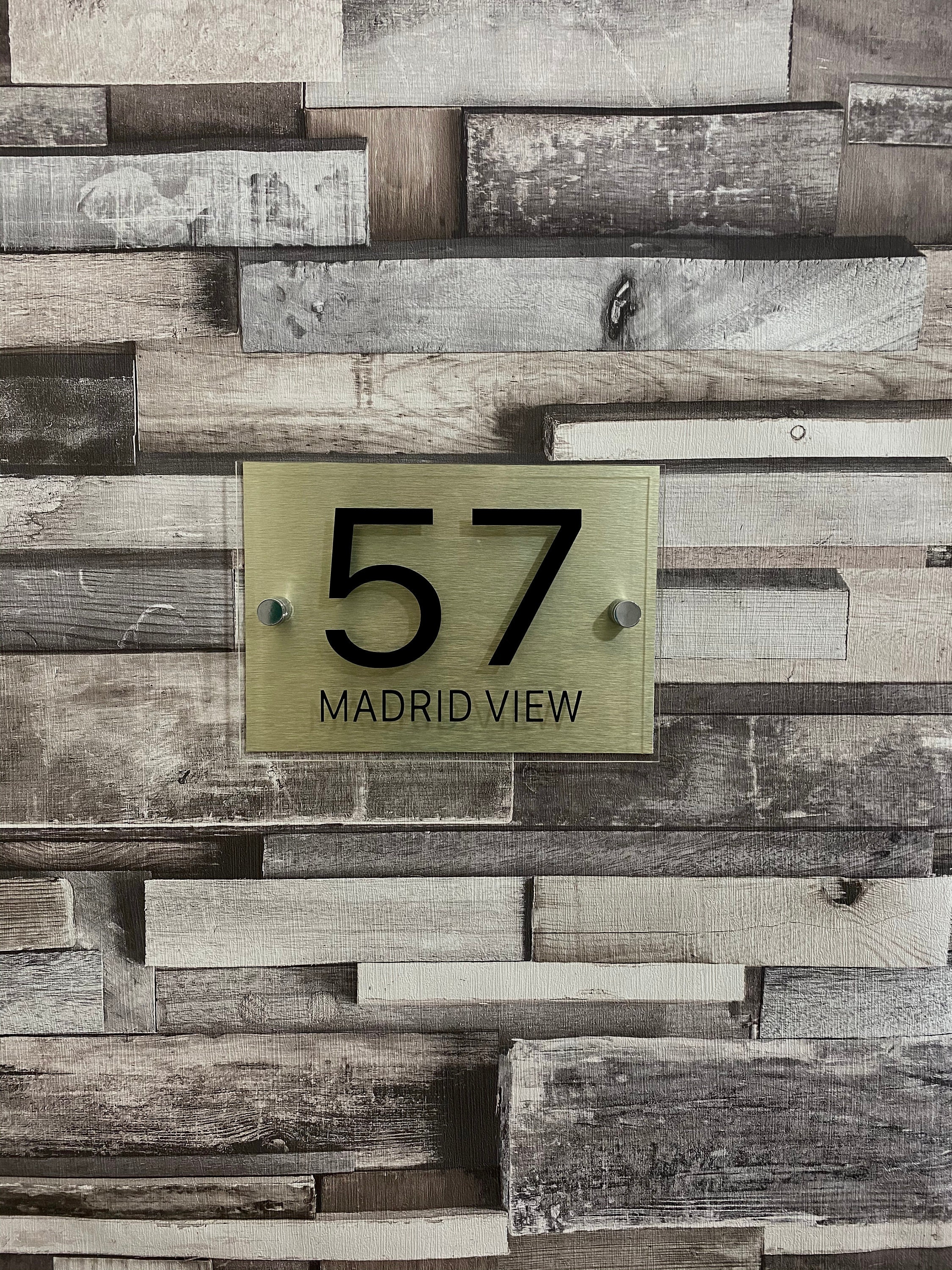 Modern House Sign | Acrylic Door Number Plaque | Contemporary Address ...