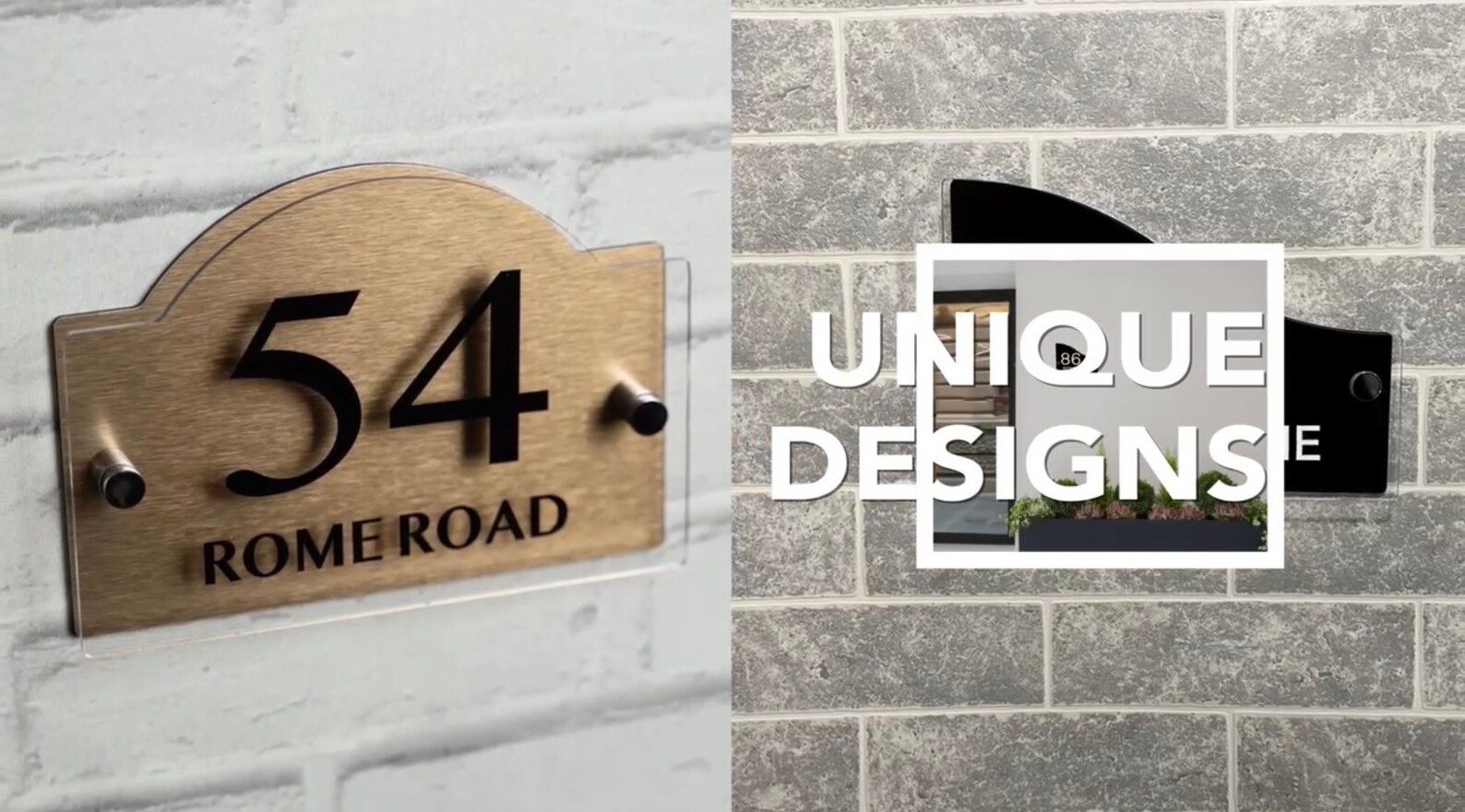 Contemporary House Sign, Modern Door Number, Decorative Number Signs ...