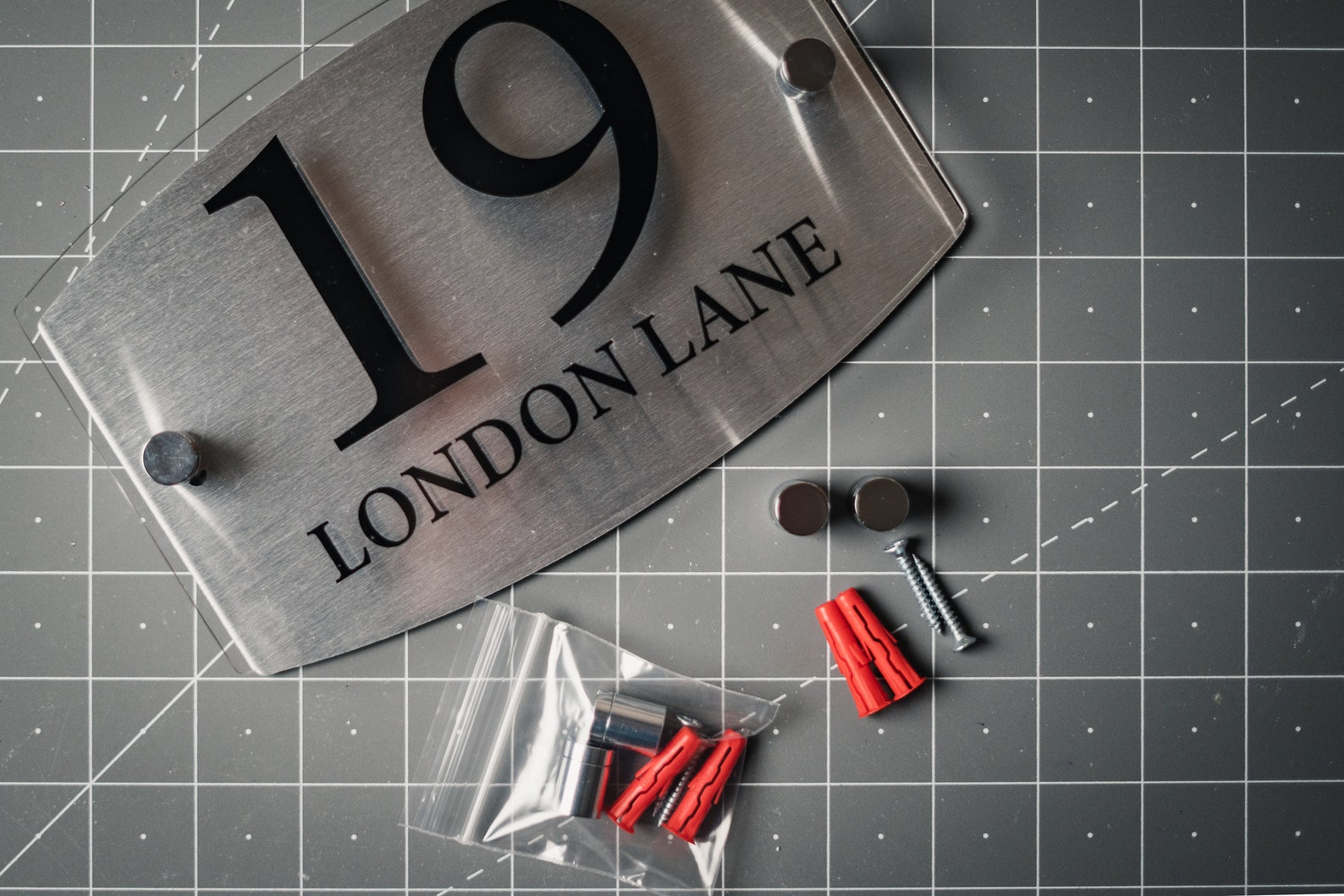 Contemporary House Sign, Decorative Door Signs, Address Numbers Plaque ...