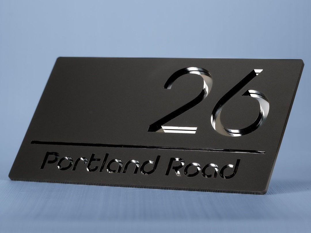 Floating Door Address Sign, Decorative Number Signs, Contemporary House ...