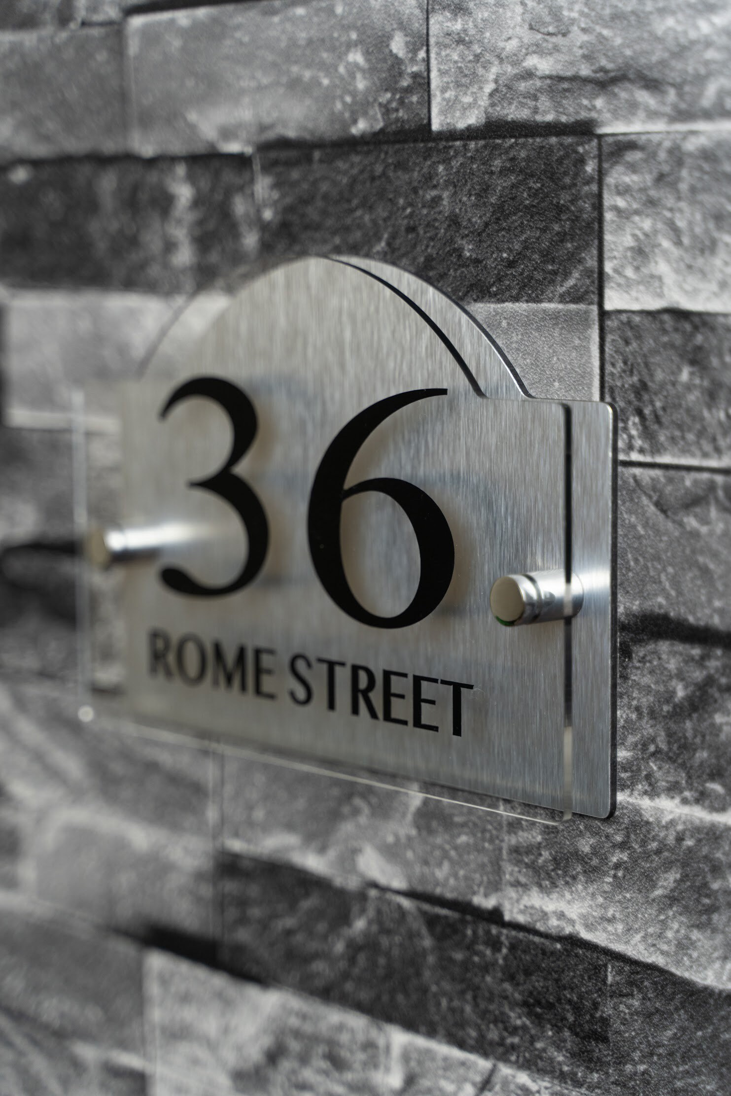 Contemporary House Sign, Decorative Door Signs, Address Numbers Plaque ...