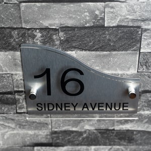 Contemporary House Sign, Modern Door Number, Decorative Number Signs ...