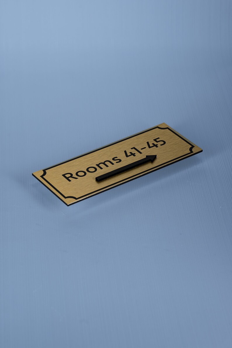 Luxury Laser Cut Matt Black & White Floating Hotel Rooms Sign - Etsy