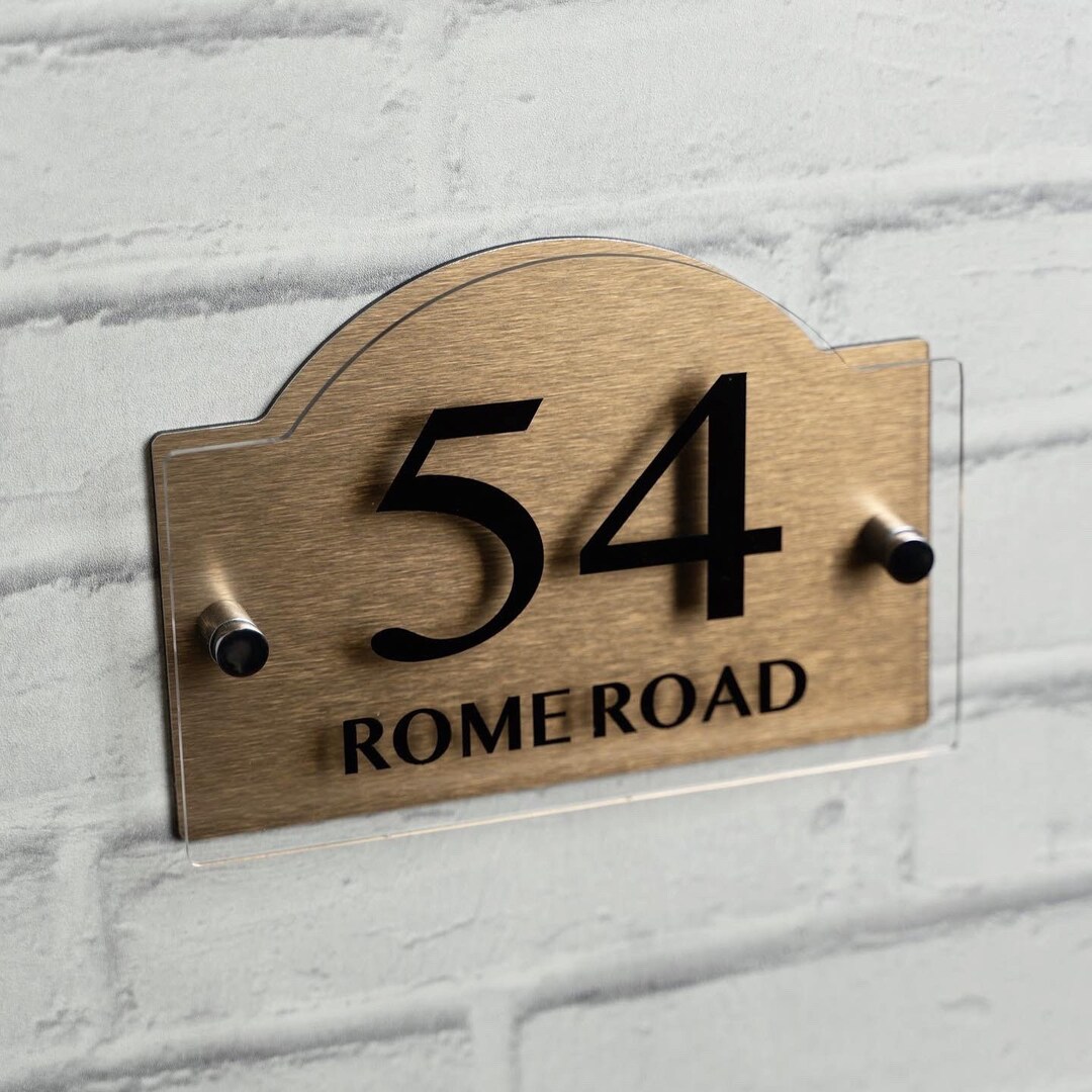 Contemporary House Sign, Decorative Door Signs, Address Numbers Plaque ...