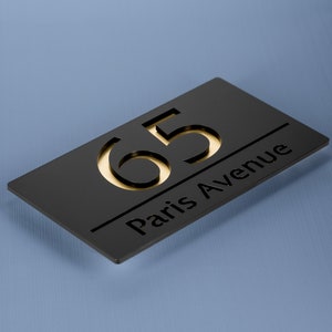 Contemporary House Sign, Modern Door Number, Decorative Number Signs ...