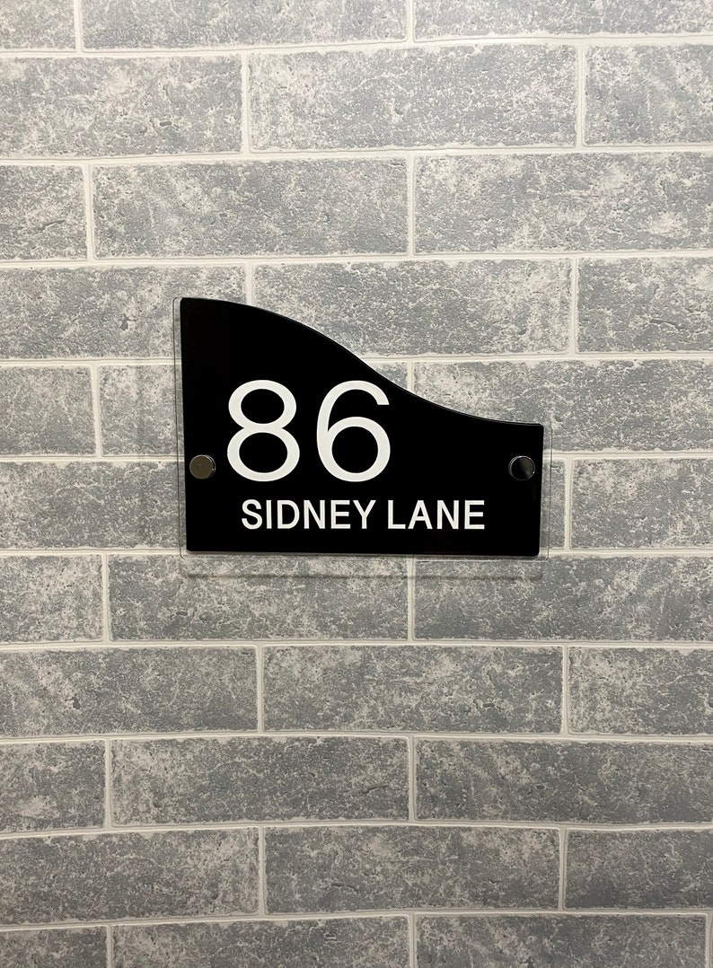 Contemporary House Sign, Modern Door Number, Decorative Number Signs ...