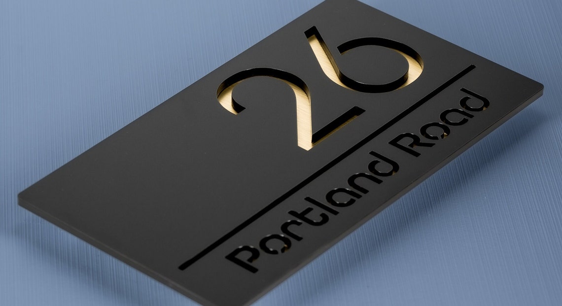 Floating Door Address Sign, Decorative Number Signs, Contemporary House ...