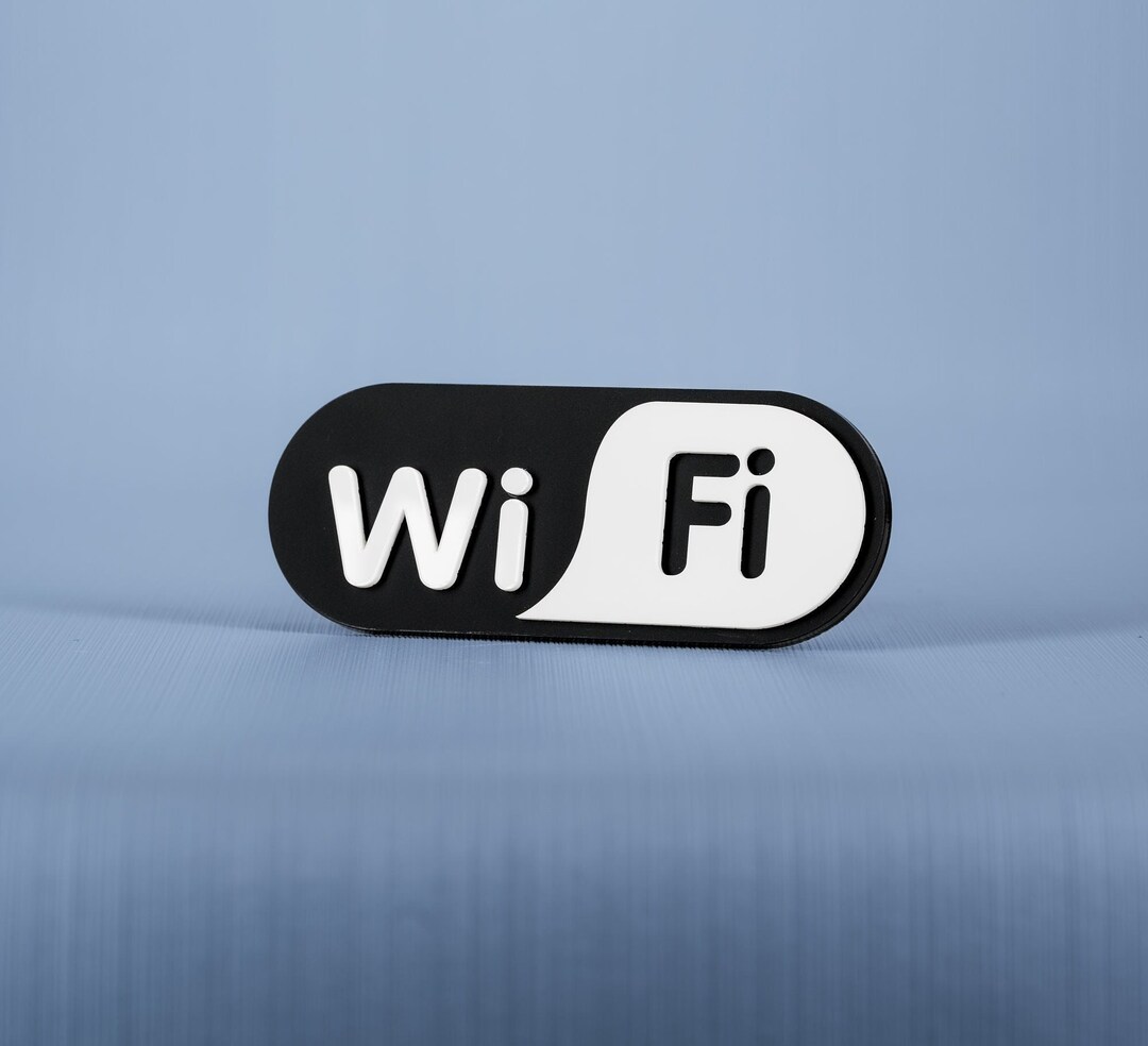 Wifi Sign, 3D Sign Custom, Wifi Signs Airbnb, Acrylic Wifi Sign, 3D ...