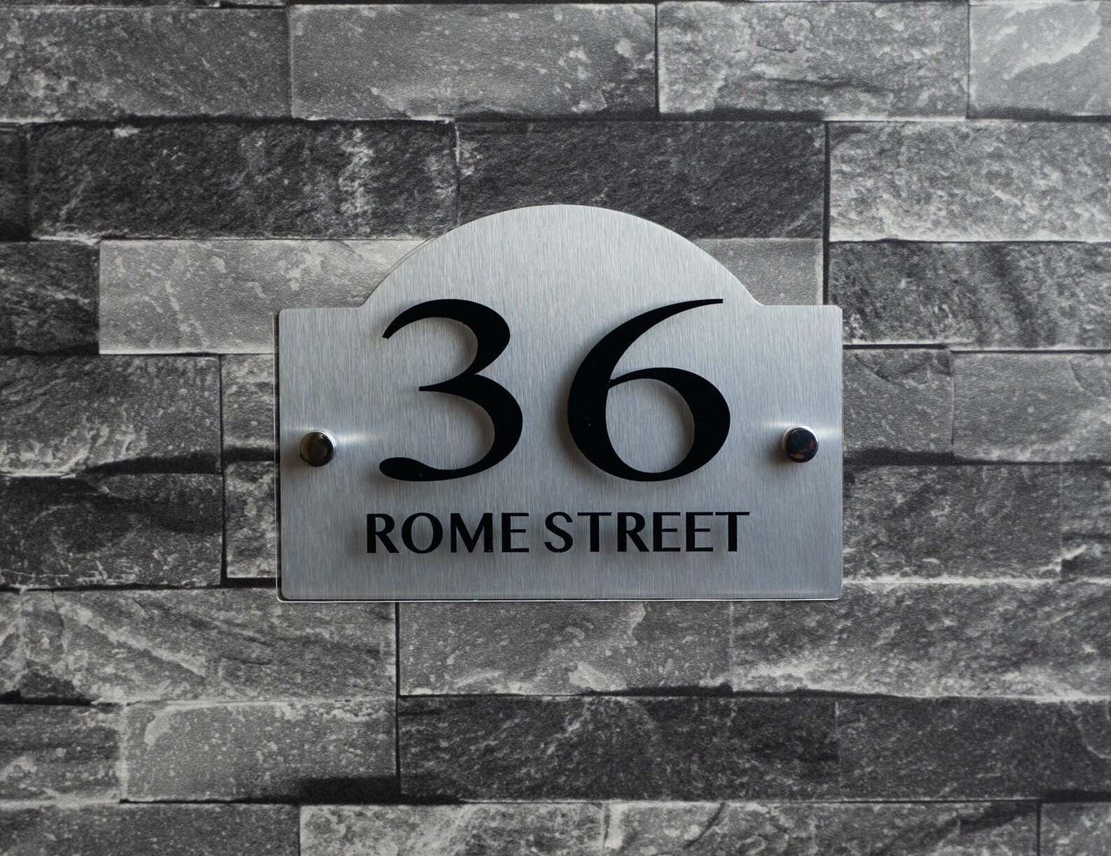 Contemporary House Sign, Decorative Door Signs, Address Numbers Plaque ...