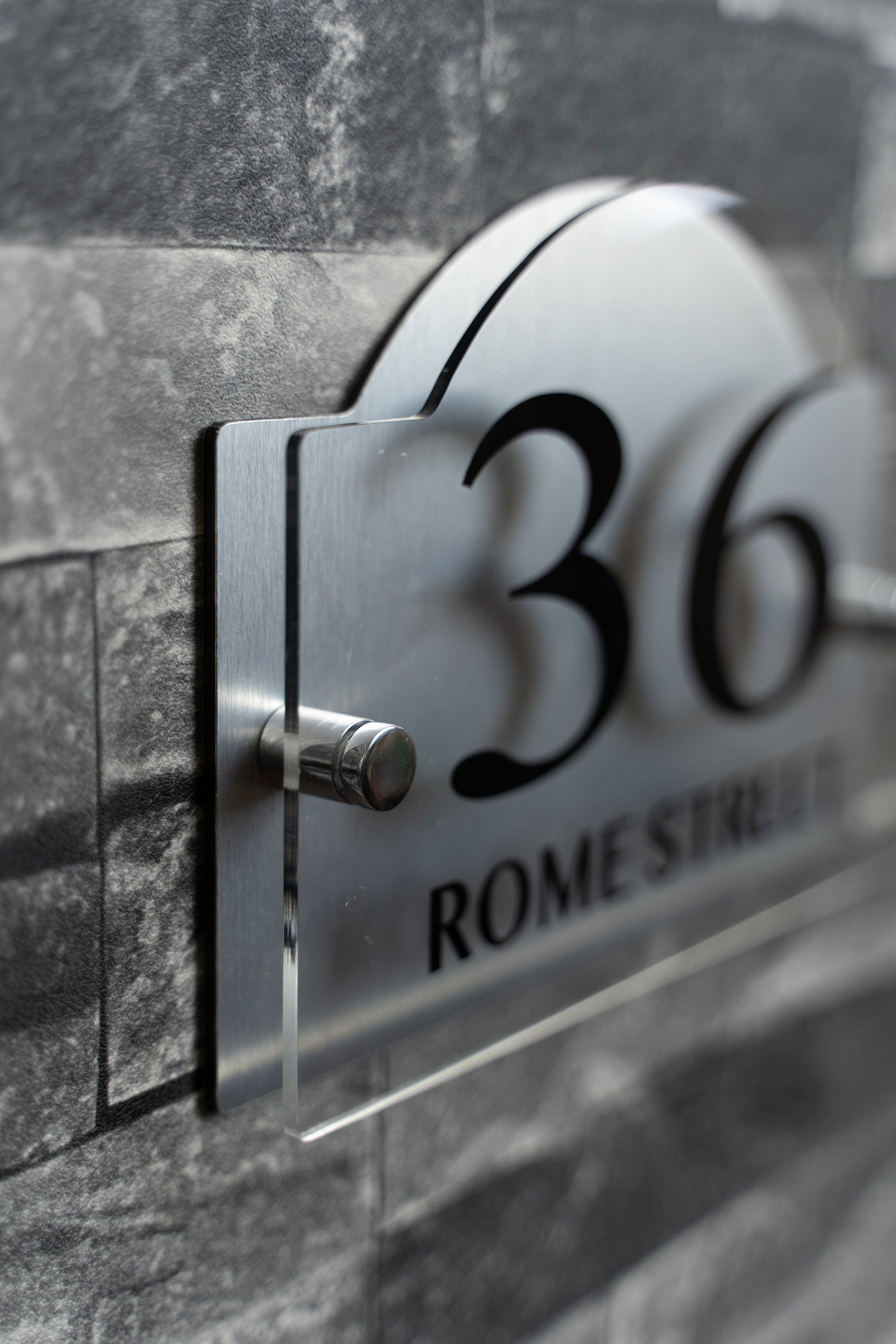 Contemporary House Sign, Decorative Door Signs, Address Numbers Plaque ...