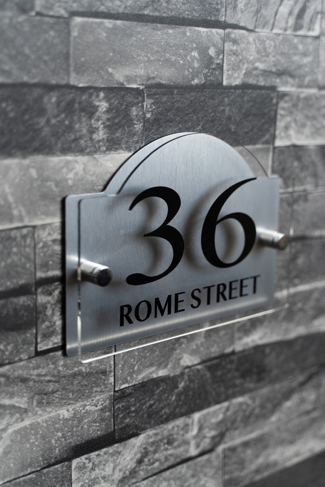 Contemporary House Sign, Decorative Door Signs, Address Numbers Plaque ...