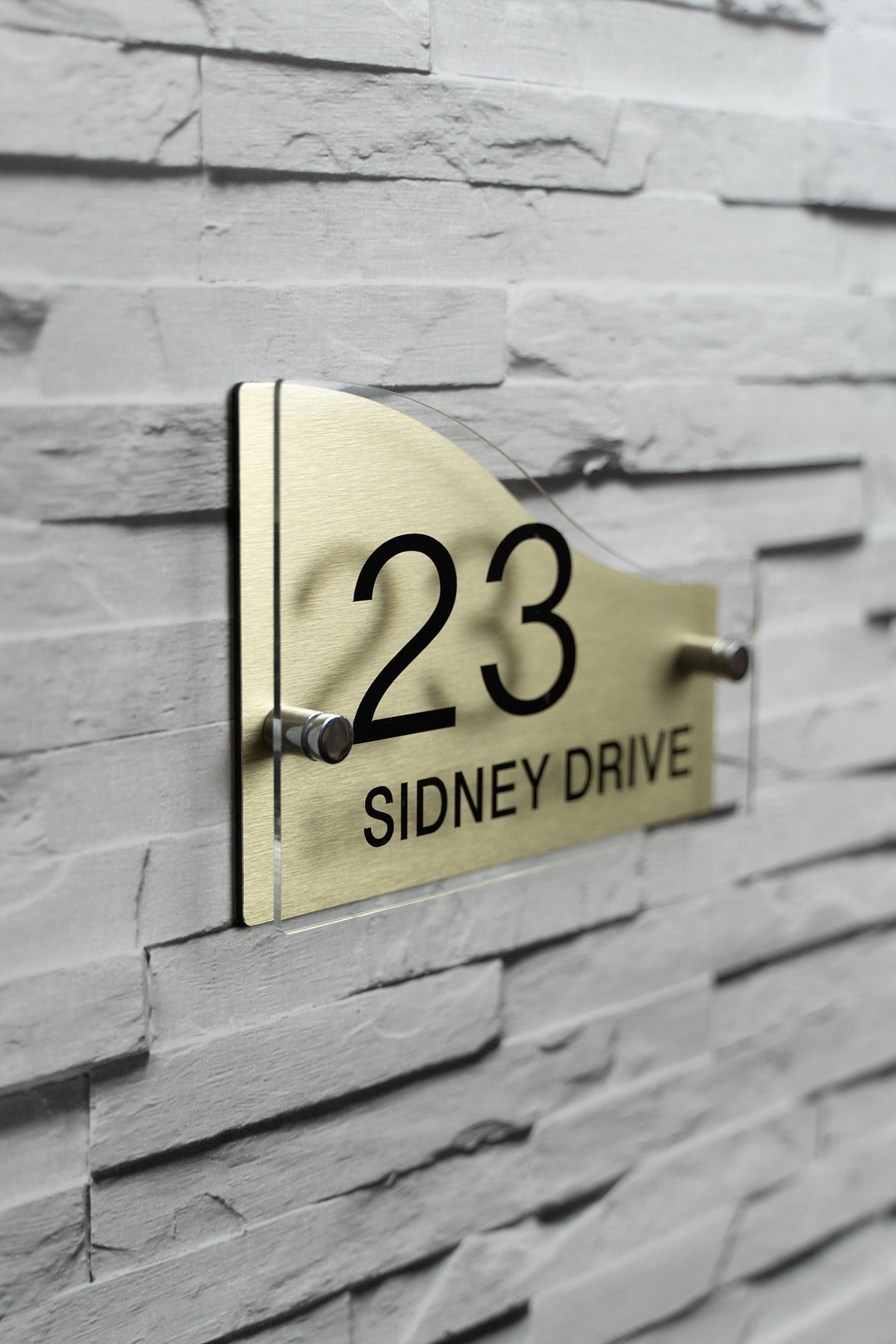 Modern Contemporary House Number Sign - Etsy