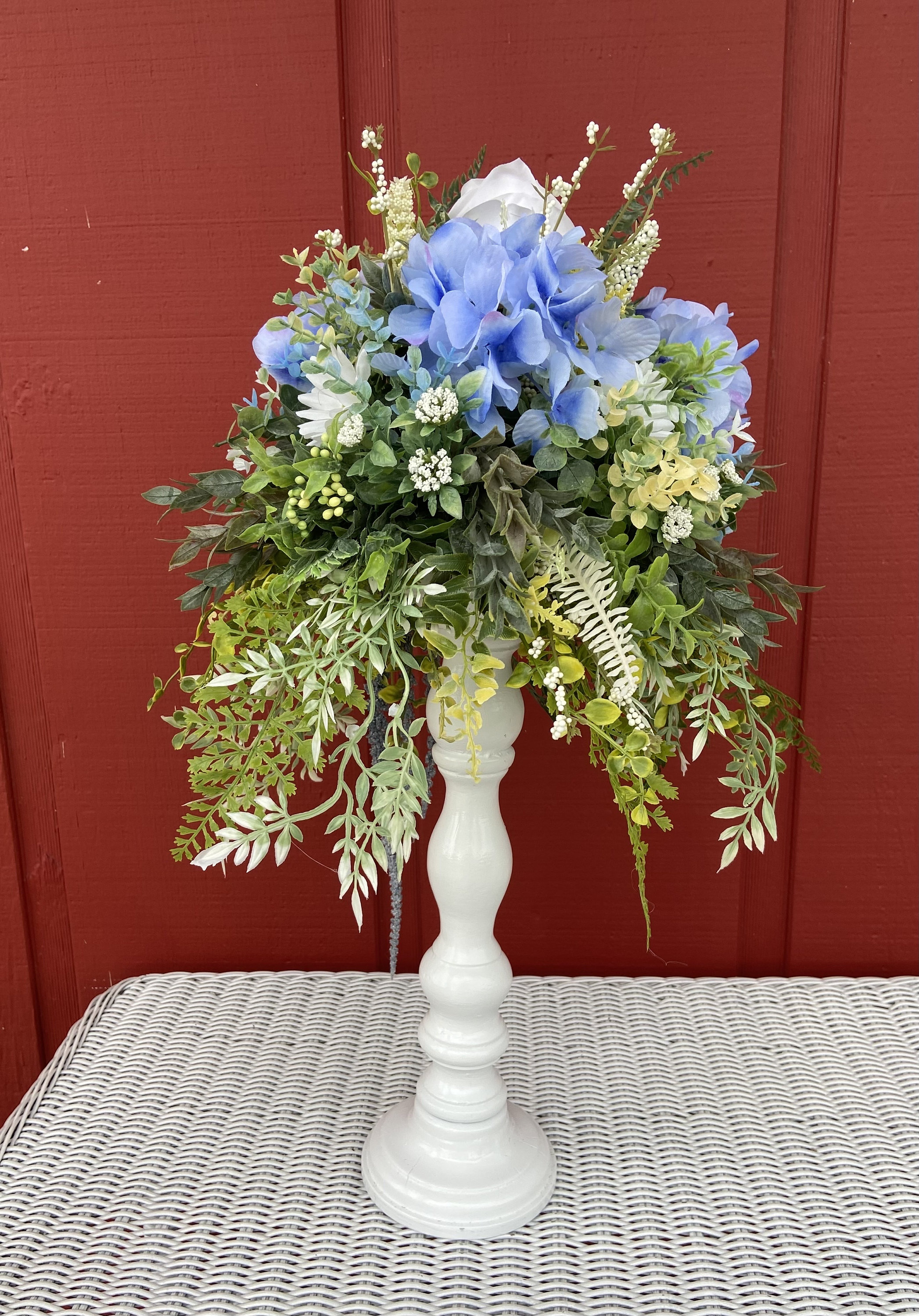 Elegant Candlestick Floral Arrangement, Romantic Mantel Decoration ...