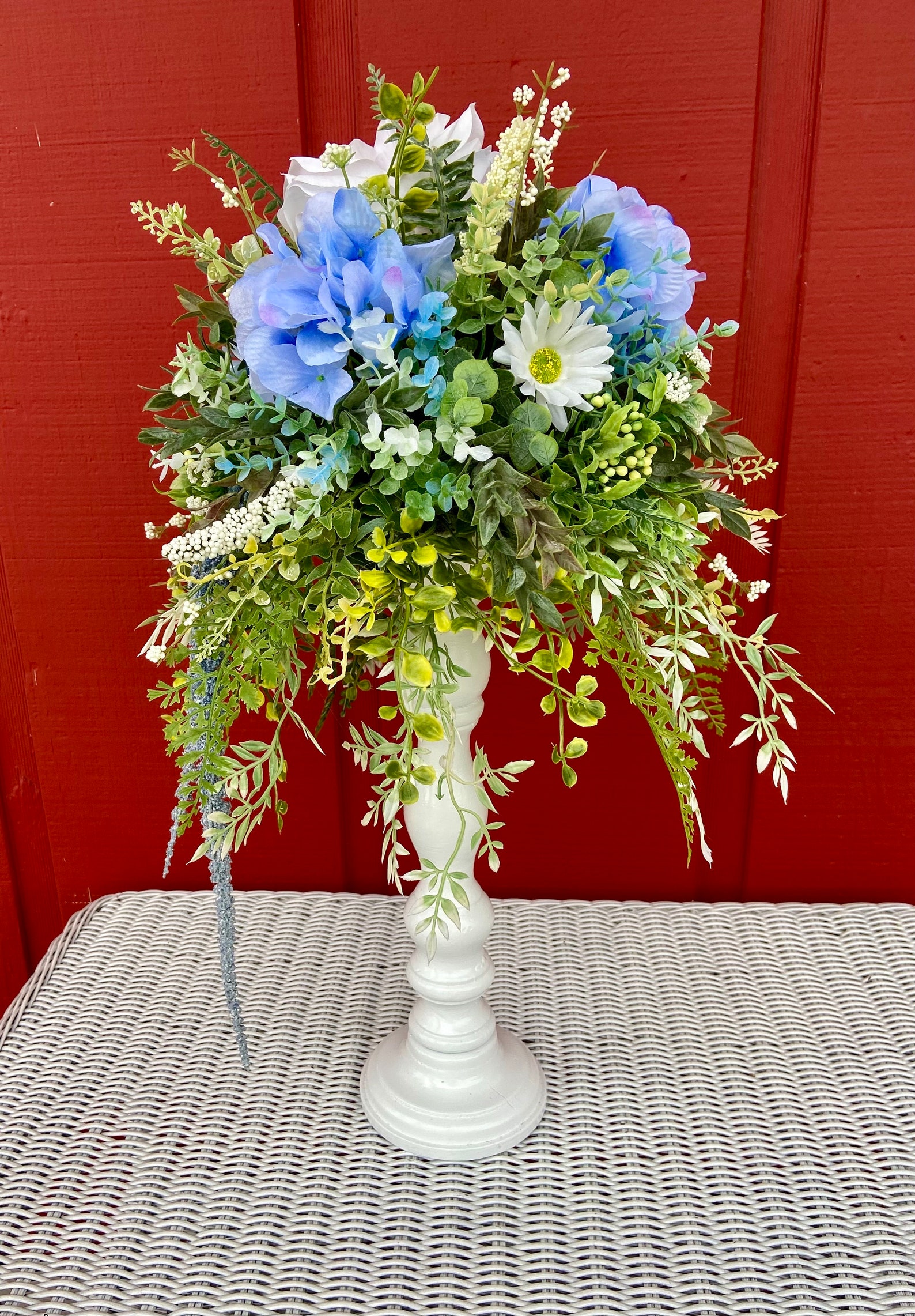 Elegant Candlestick Floral Arrangement, Romantic Mantel Decoration ...
