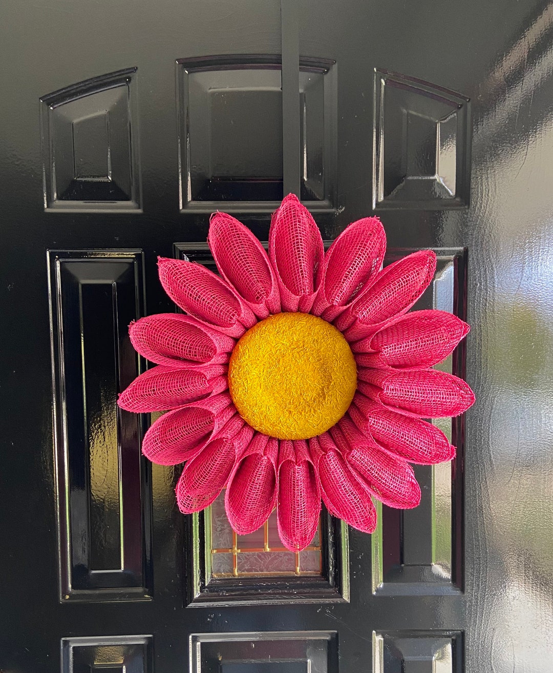 Pink Flower Wreath for Front Door, Flower Door Hanger, Wall Decor, Pink ...
