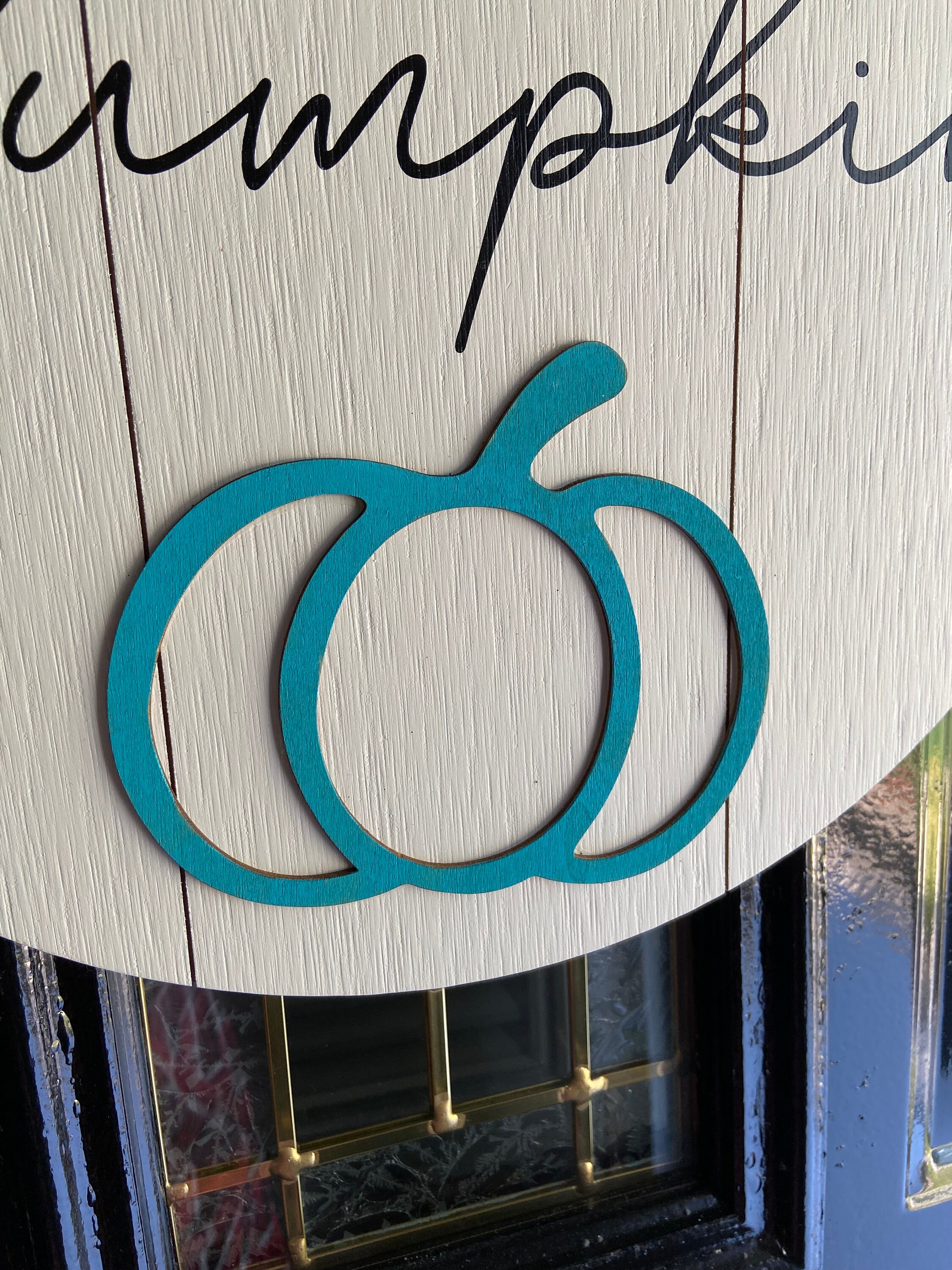 Hello Pumpkin Door Sign, Fall Door Sign With Bow, Wood Fall Door Decor ...