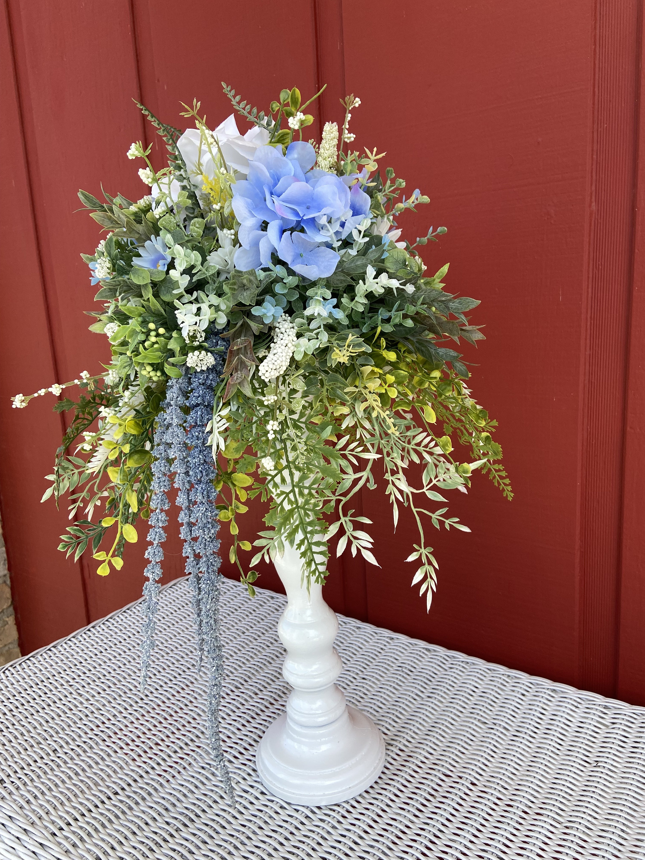 Elegant Candlestick Floral Arrangement, Romantic Mantel Decoration ...