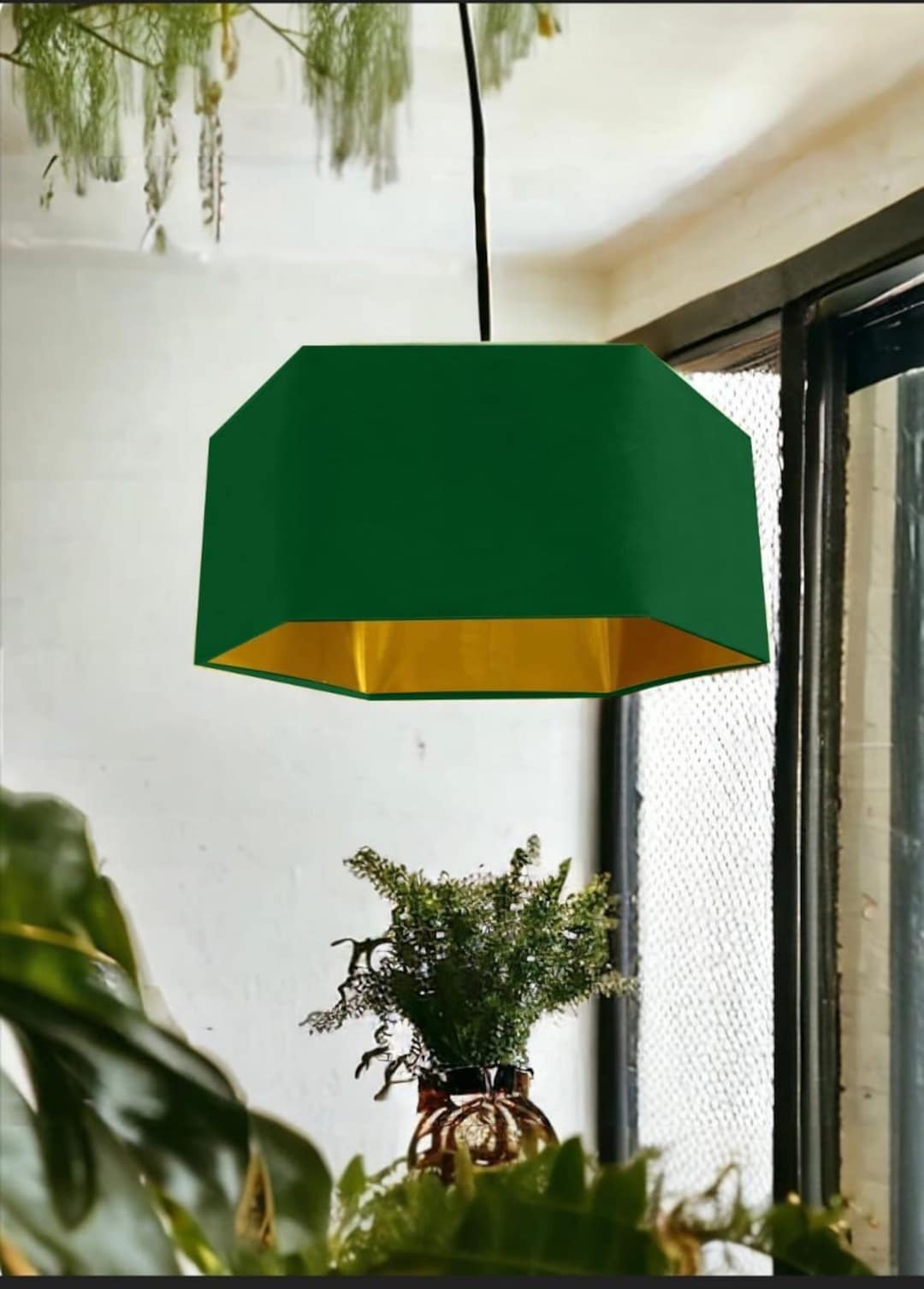 New Luxury Premium Quality Emerald Green Hexagon Velvet Lamp Shade ...