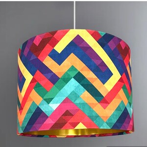 New Luxury Multi Colour Geometric Pattern Lamp Shade Pendant Light ...