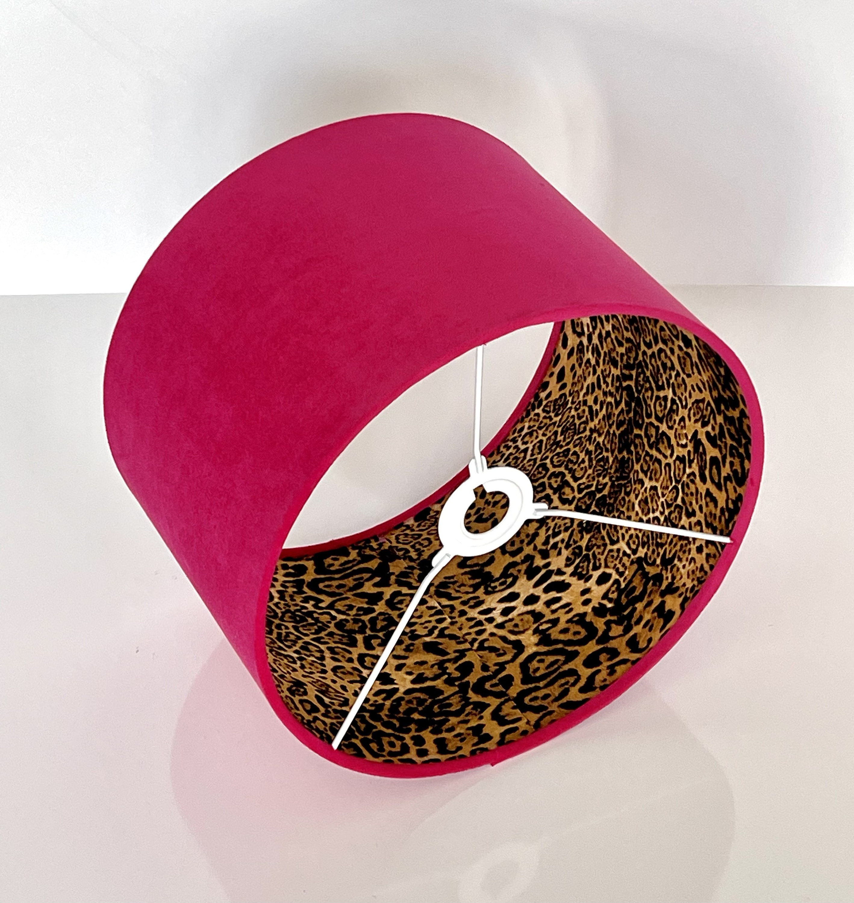 New Luxury HQ Double Sided Hot Pink Velvet and Leopard Print Brown ...