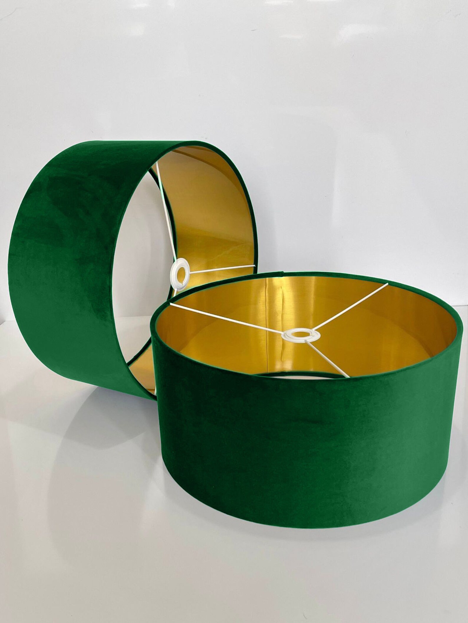 New Luxury Velvet Upholstery Emerald Green Velvet Lamp Shade and ...