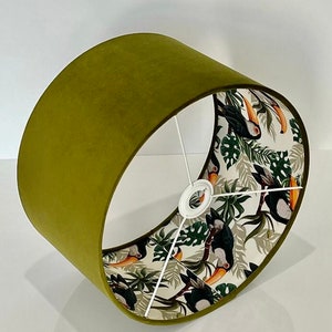 New High Quality Luxury Double Sided Olive Green and Toucan Bird ...