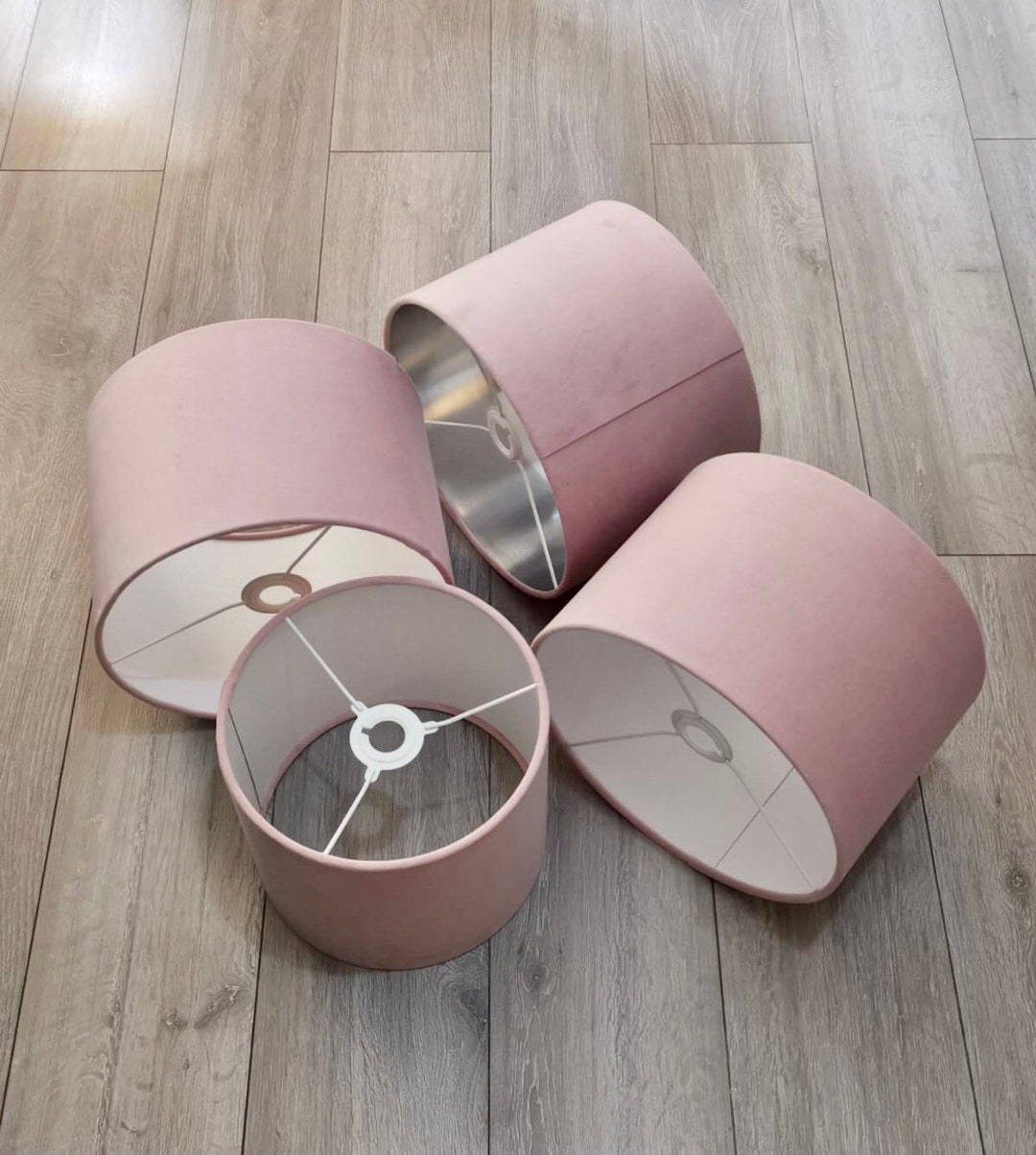 New HQ Modern Blush Pink Soft Velvet Table and Ceiling Lamp Shade ...
