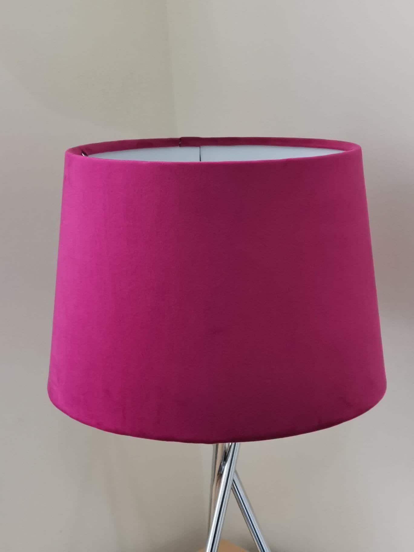 New HQ Modern Fuchsia Pinsoft Velvet Table and Ceiling Lamp Shade ...