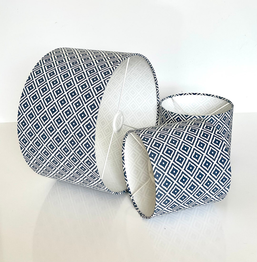 New Blue Geometric Pattern Lamp Shade Pendant Light Shade All Purpose ...