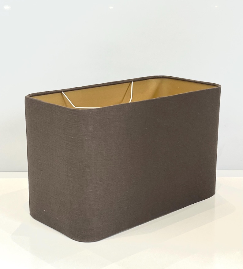New Luxury High Quality Linen Fabric Mocha Dark Brown Rounded ...