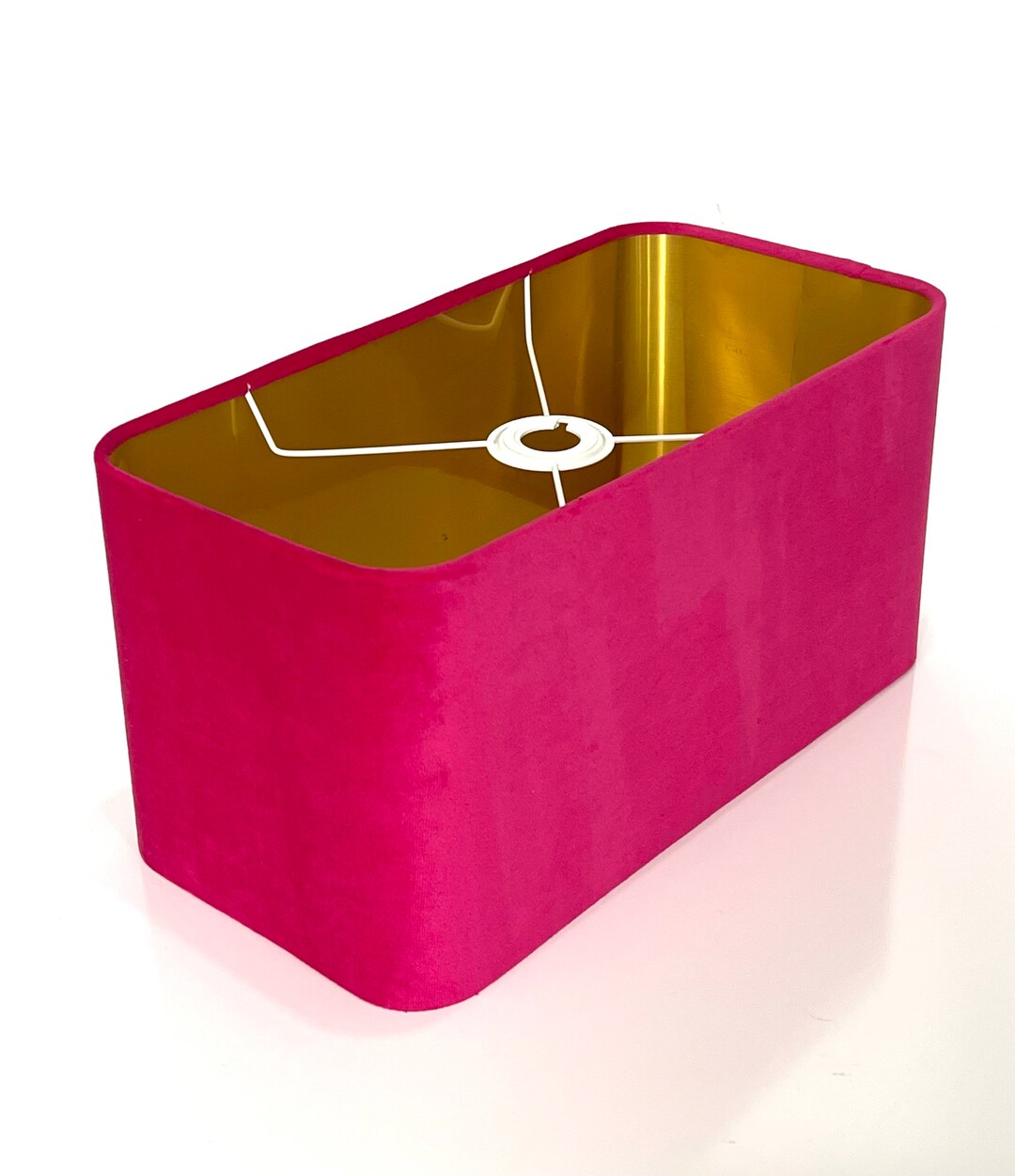 New Luxury Velvet Hot Pink Lamp Shade and Pendant Light Shade Rounded ...