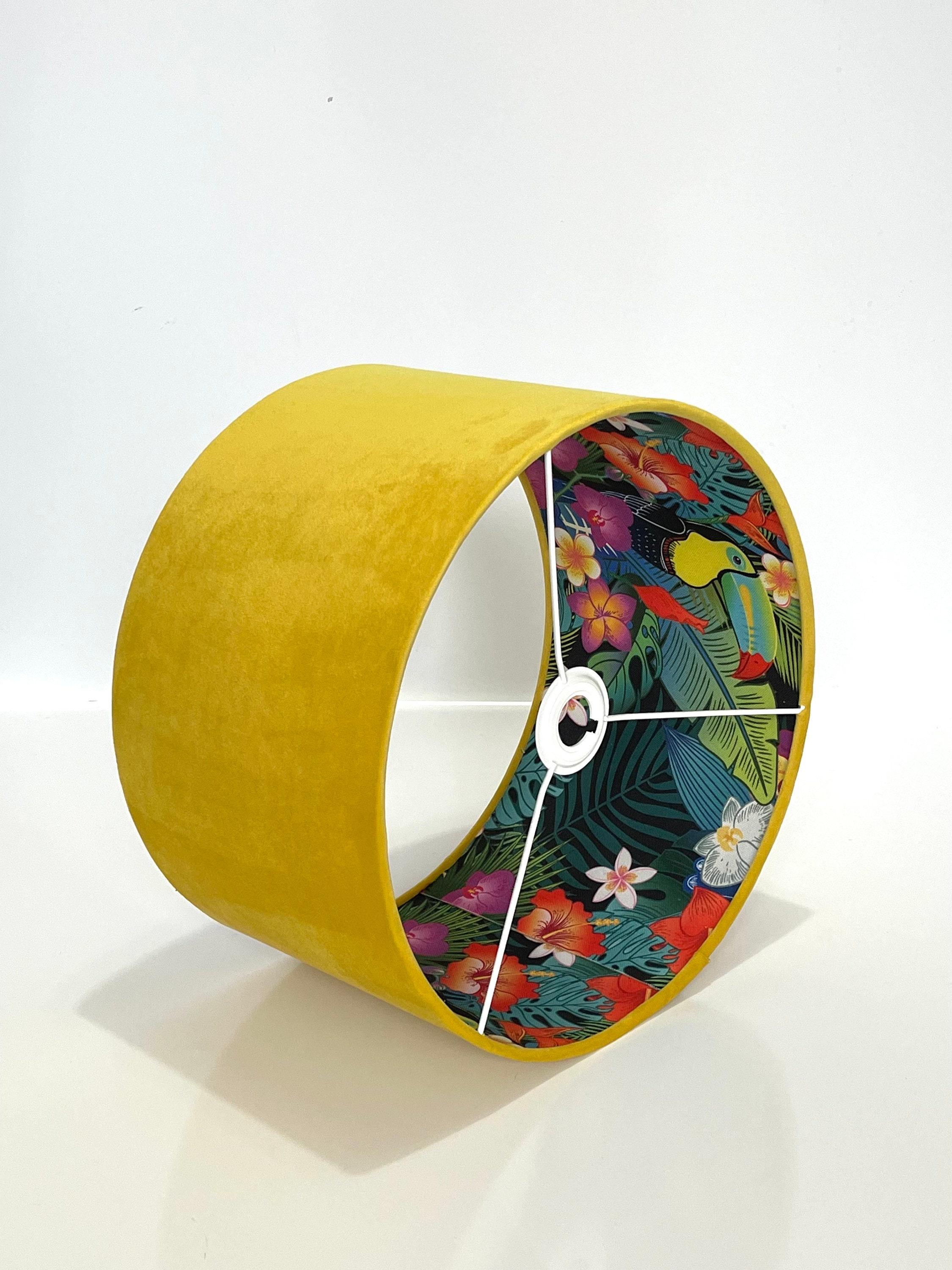 New High Quality Luxury Double Sided Hot Pink and Toucan Bird Botanical ...