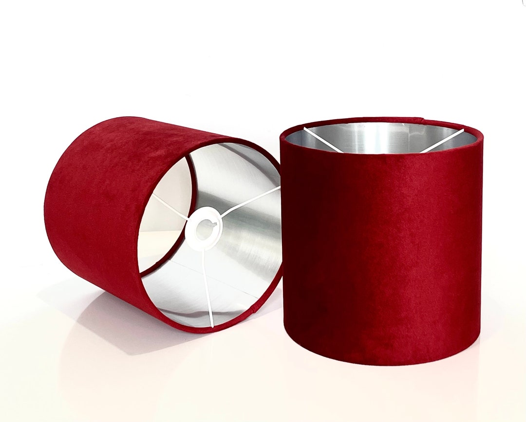 New Luxury Red Velvet Colour Lamp Shade and Pendant Light Shade With ...