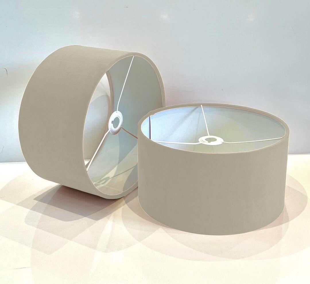 New Handmade MINK Velvet Drum Lamp Shade Suitable for Tables and ...