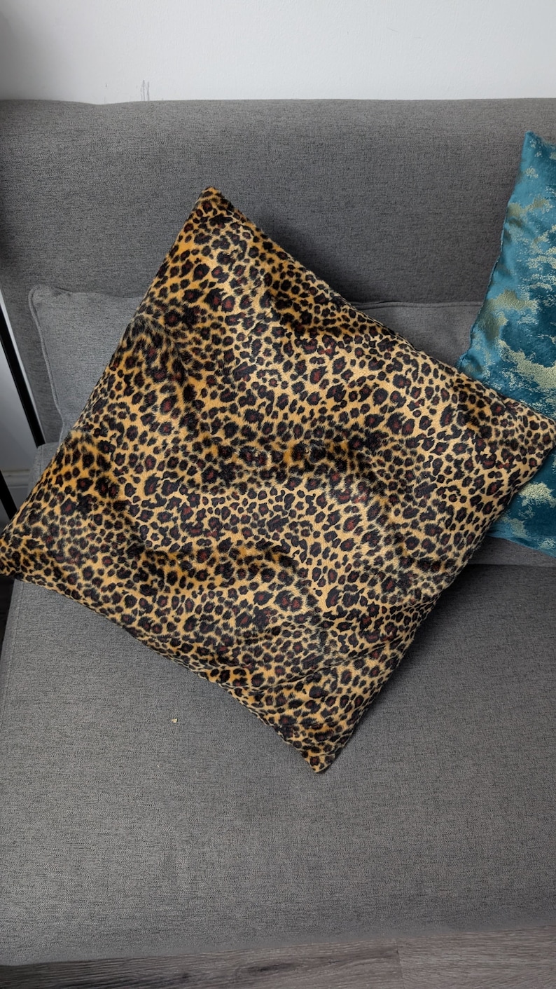 New Luxury Premium Quality Animal Sand Leopard Faux Fur Realistic Skin ...