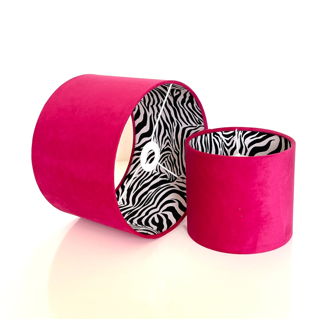 New Luxury HQ Double Sided Hot Pink Velvet and Zebra Animal Black White ...