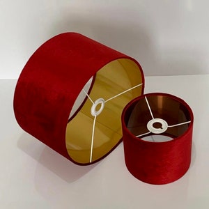 New Luxury Red Velvet Colour Lamp Shade and Pendant Light Shade With ...