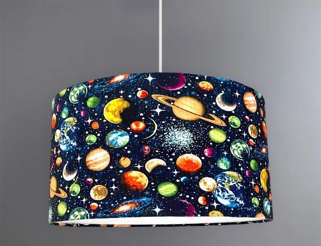 New High Quality Kids Room Planets Solar System in Space Digital Print ...