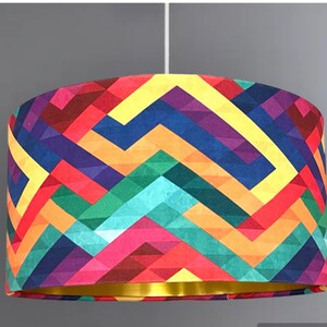 New Luxury Multi Colour Geometric Pattern Lamp Shade Pendant Light ...