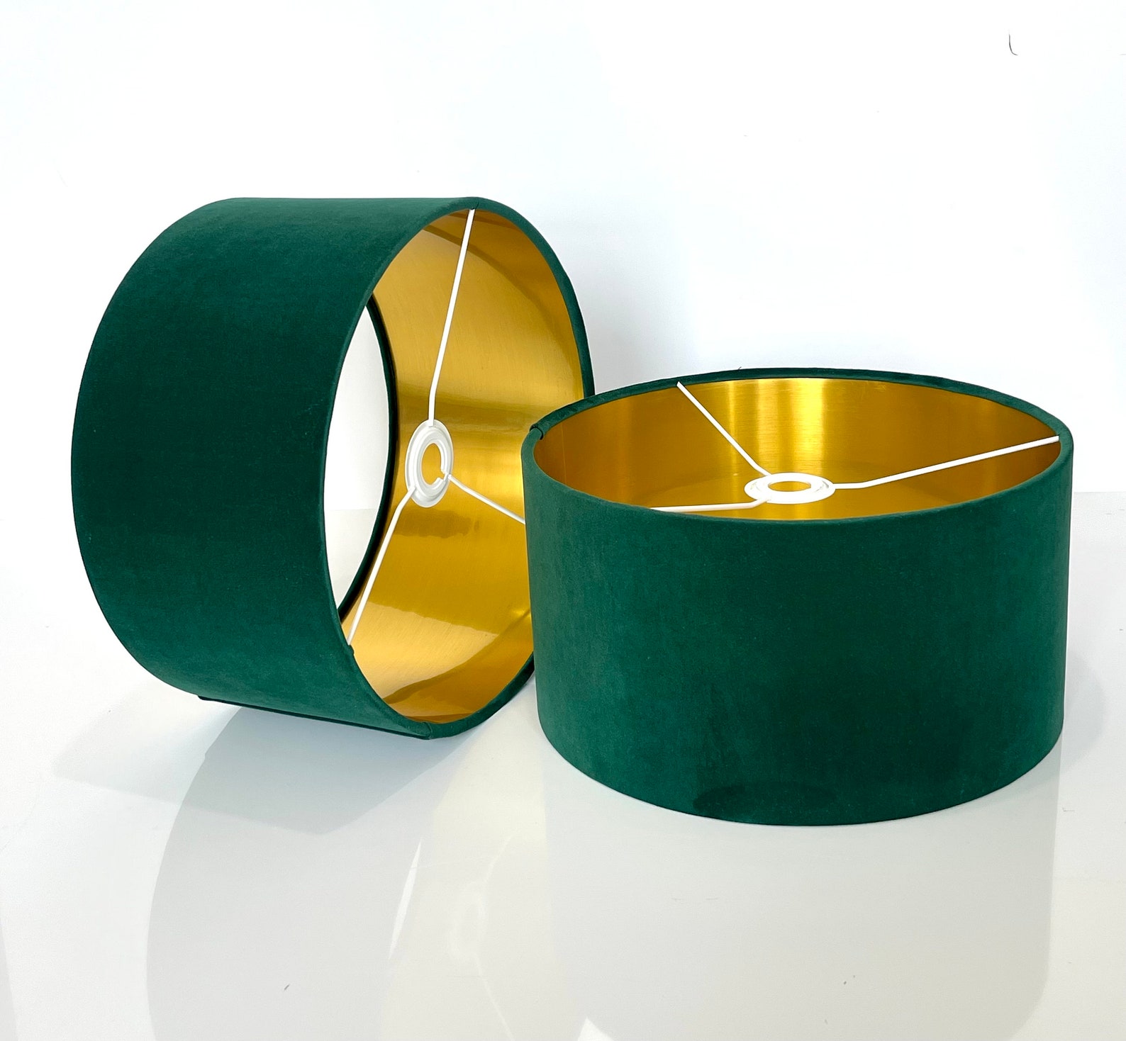 New Luxury Velvet Upholstery Emerald Green Velvet Lamp Shade and ...