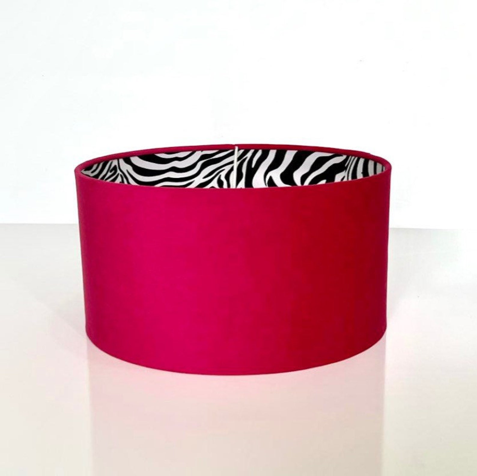 New Luxury HQ Double Sided Hot Pink Velvet and Zebra Animal Black White ...